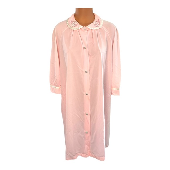 Unknown | Intimates & Sleepwear | Vintage Button Front Nightgown Robe ...
